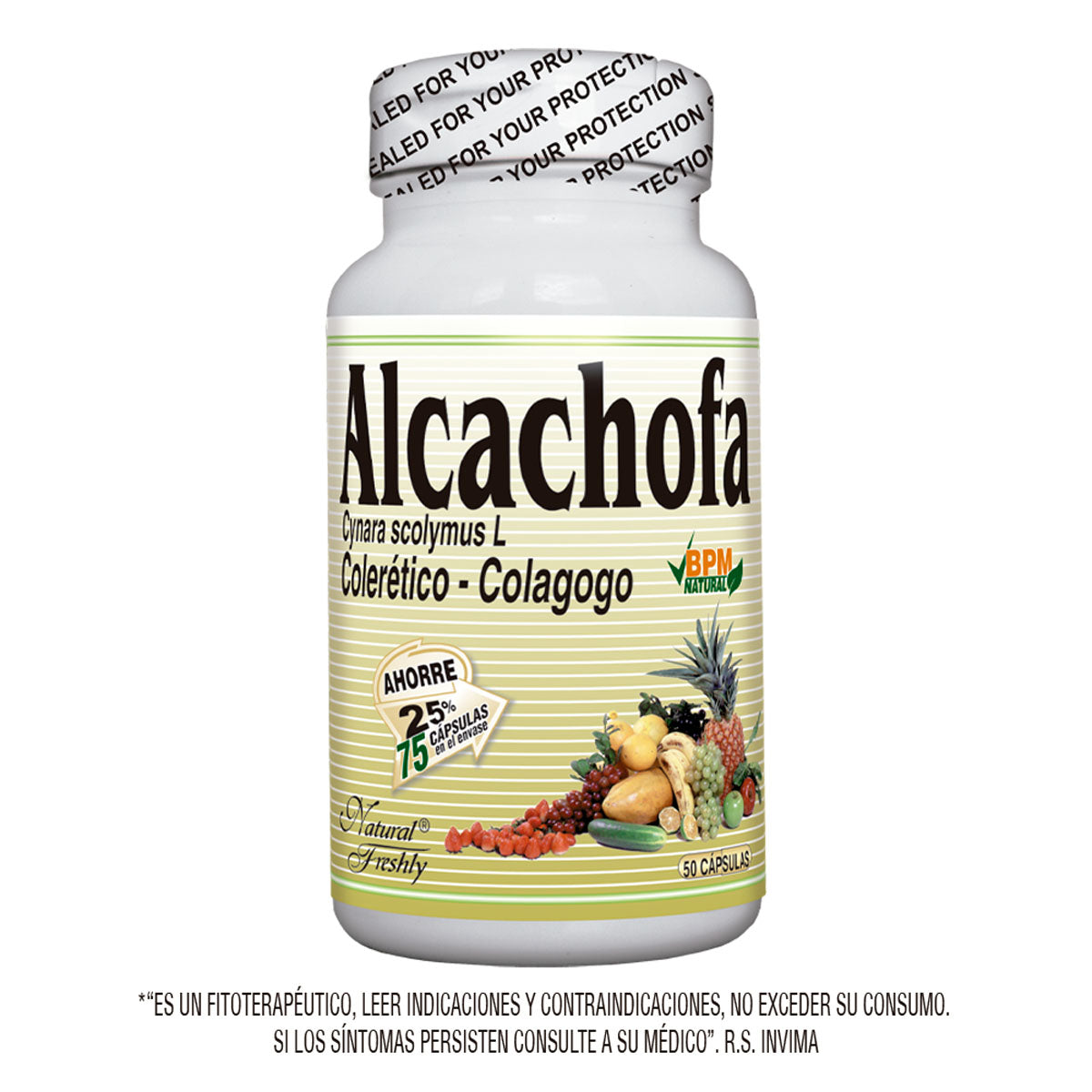 alcachoFa oFerta, Frasco x 50 lleve 75 cap x 500mg