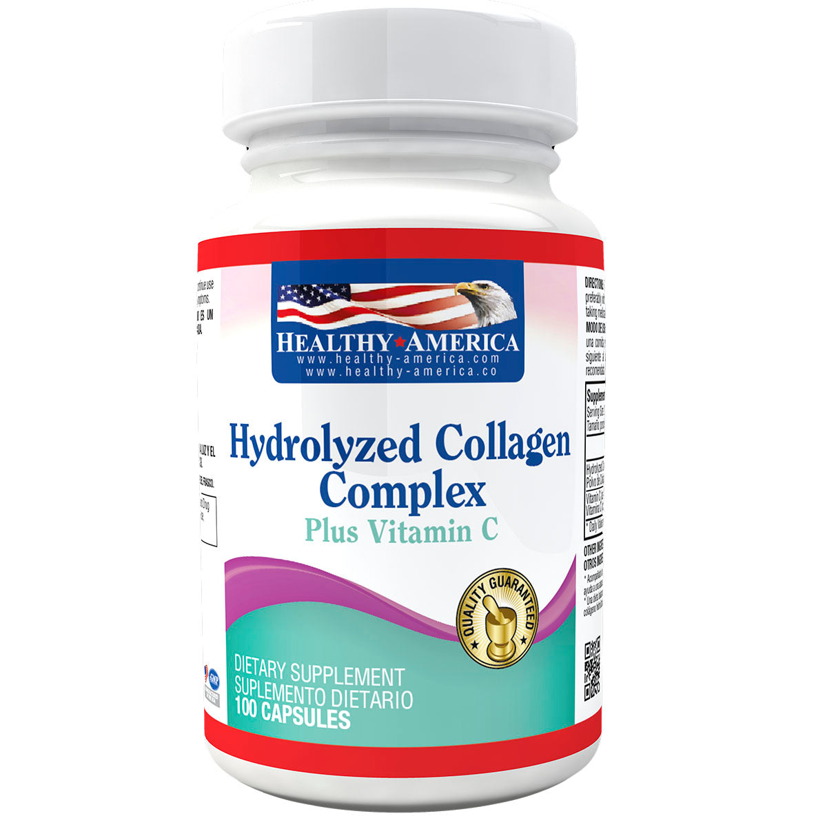Hydrolyzed Collagen Complex Plus Vitamin C (100 Capsules)