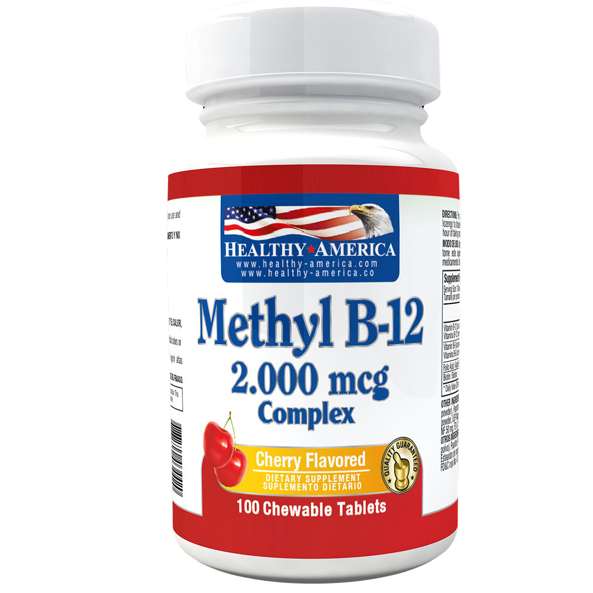 Methyl B-12 - 2.000 mcg Complex (100 Chewable Tablets)